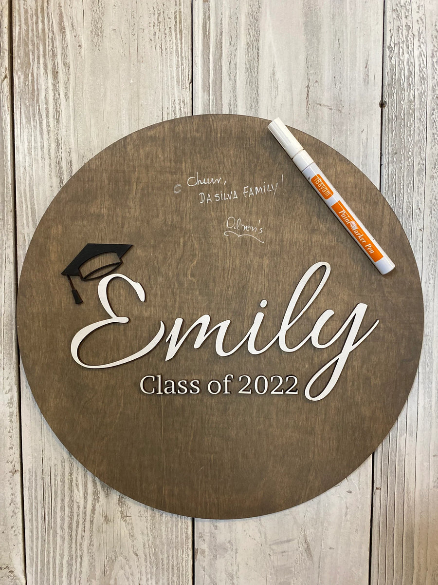 Personalized Graduation Party Guestbook Sign – MarinWood Craft Co